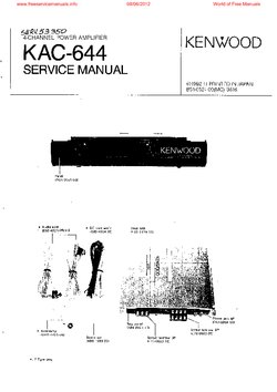 Kenwood KAC-644 Service Manual PDF Free Download