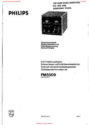 Philips PM5509 Service Manual PDF Free Download