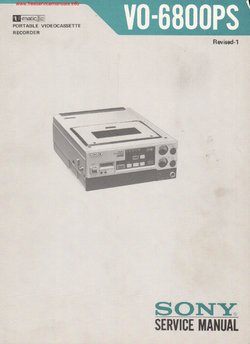 Sony VO-6800PS Service Manual PDF Free Download